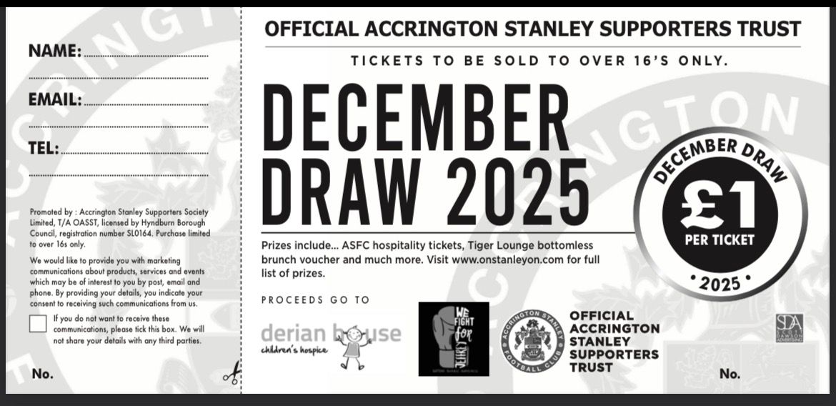 Annual December Raffle 2025 - On Stanley On!